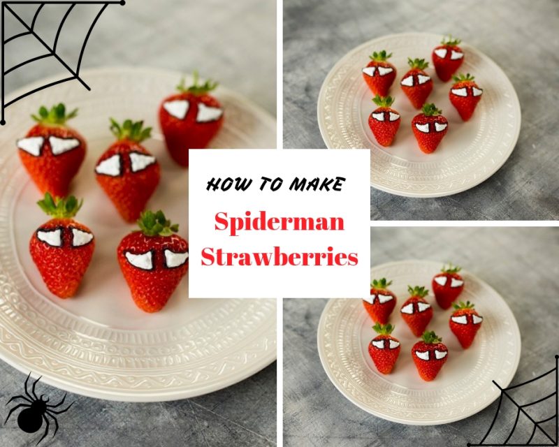How To Make Spiderman Strawberries - Claire Justine