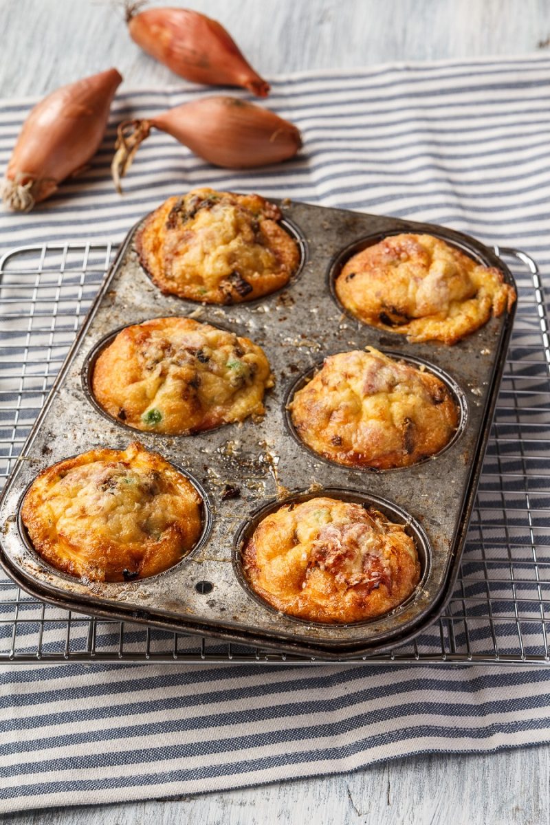 Muffin Tin Frittatas With Shallots, Roast Potatoes - Claire Justine