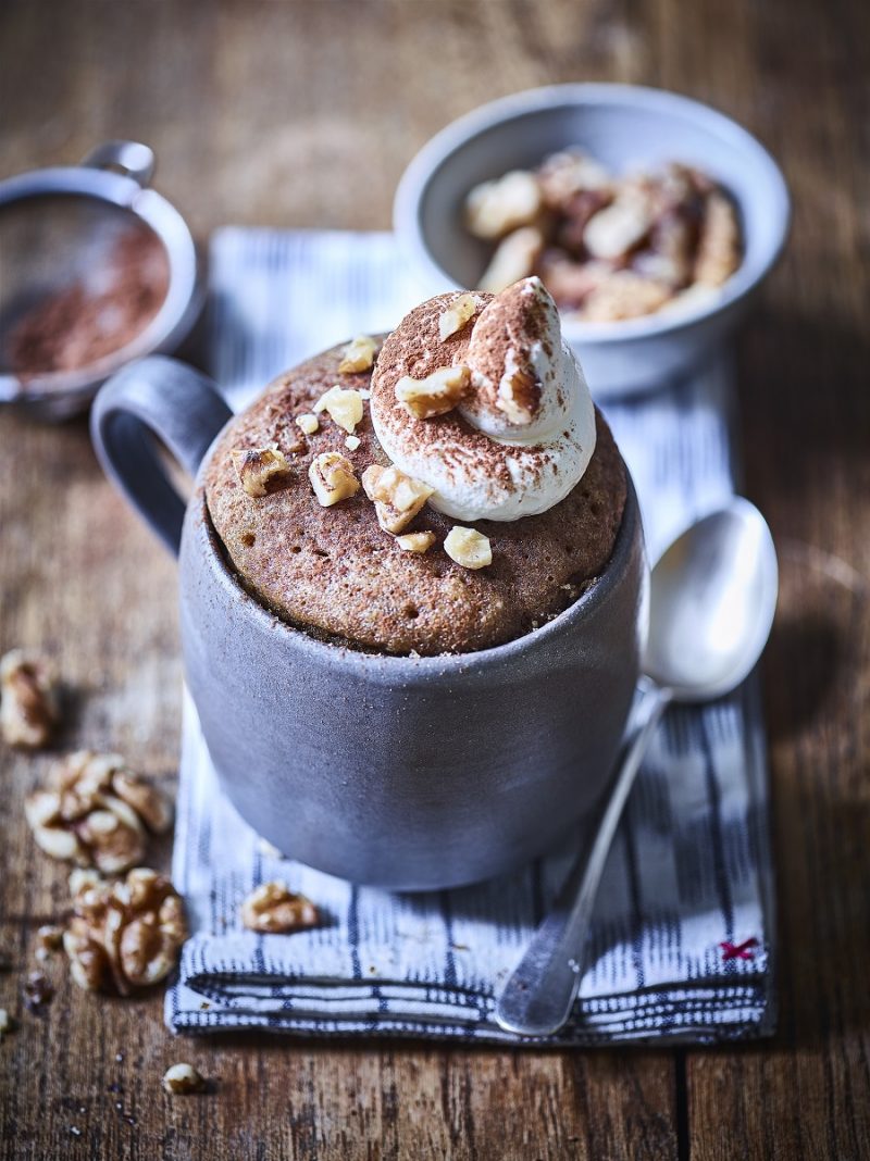 Coffee & California Walnut Mug Cake Recipe - Claire Justine