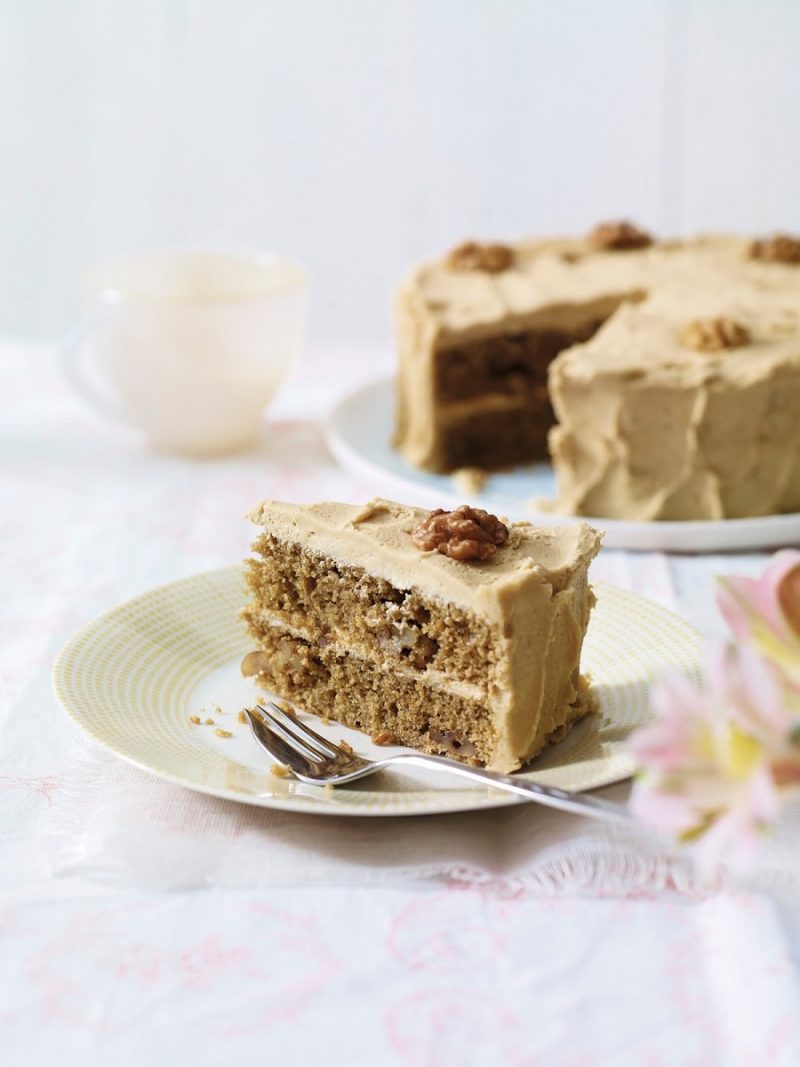 Classic Coffee And Walnut Cake - Claire Justine