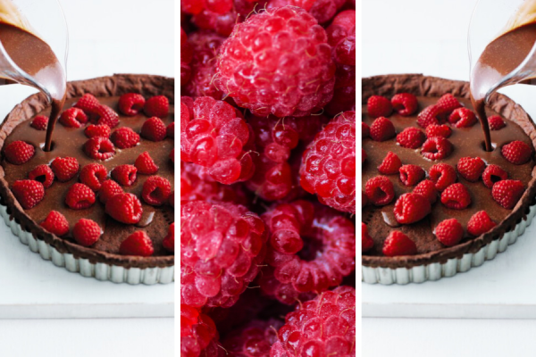 Chocolate And Raspberry Tart - Claire Justine